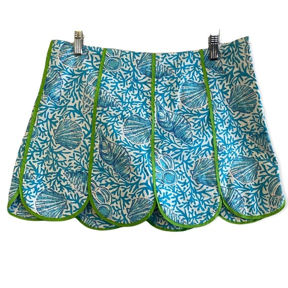Lilly Pulitzer | Skirts | Lilly Pulitzer Blue And Green Shell Pattern ...
